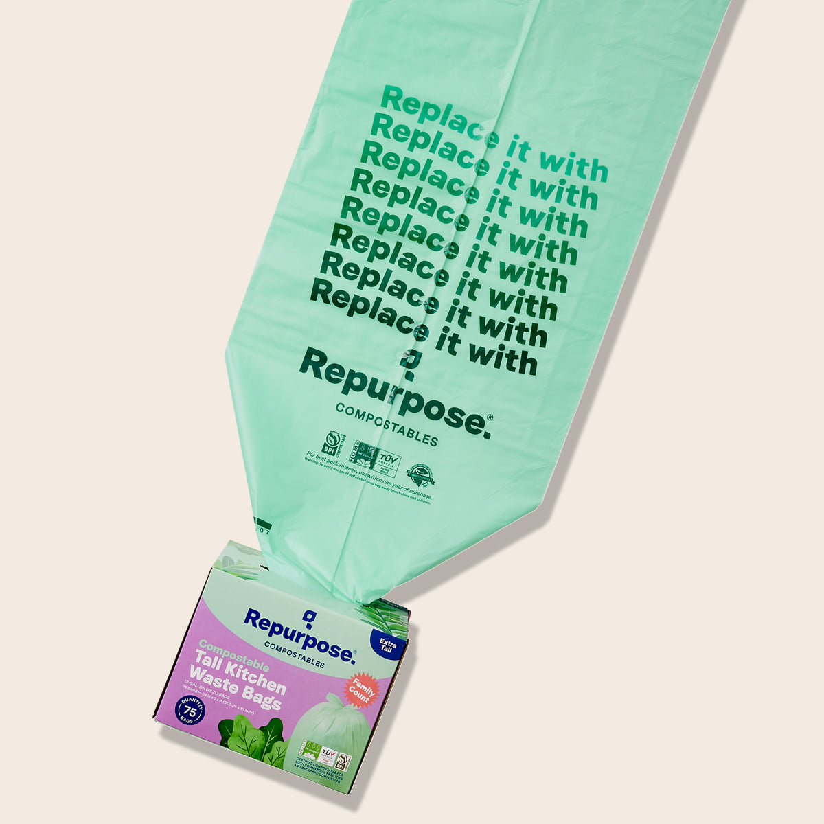 Compostable Tall Kitchen Bag (13 gal) – Repurpose